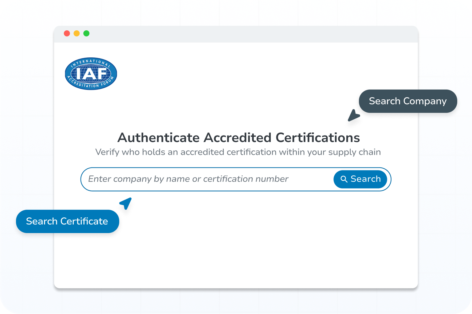 Verify Certificates Instantly | IAF CertSearch